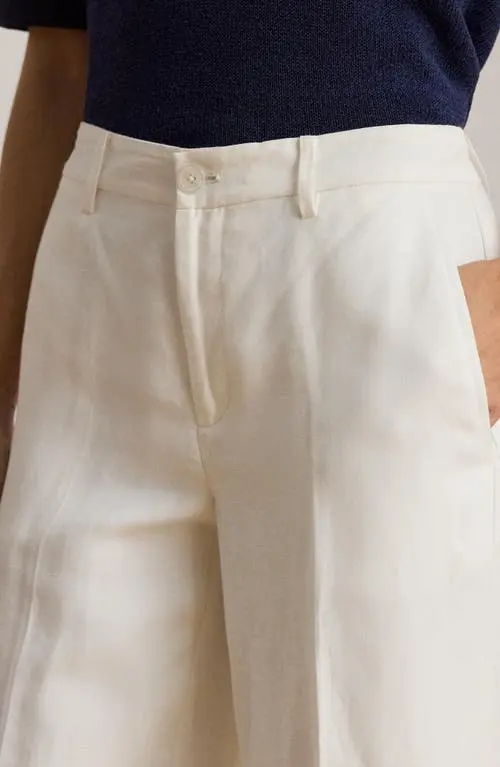 Ralph Lauren Linen Blend Wide-leg Pants
