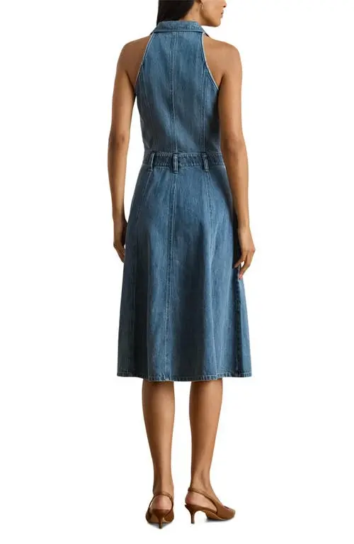 Ralph Lauren Caluna Denim Button-front Midi Dress