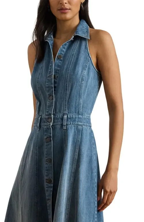 Ralph Lauren Caluna Denim Button-front Midi Dress