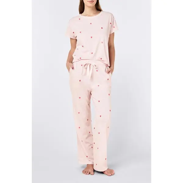 PAPINELLE Jada Short Sleeve Organic Cotton Pajamas - Pink
