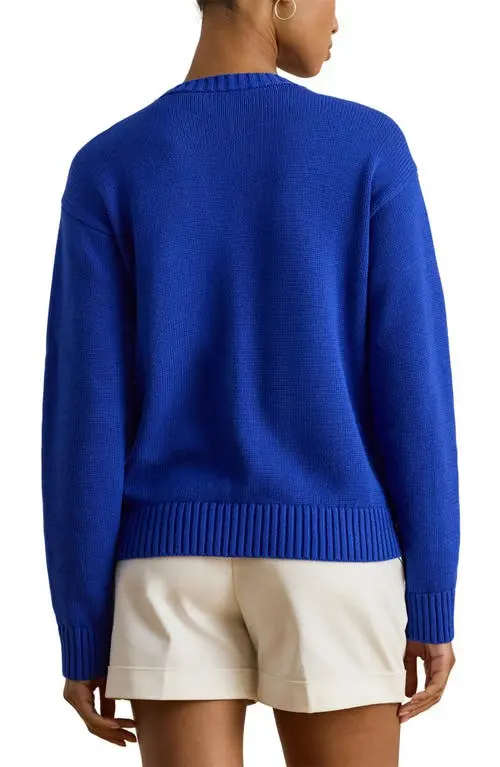 Ralph Lauren Colorblock Embroidered Sweater