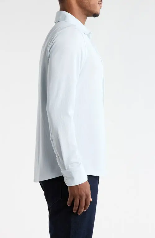 Robert Barakett Tyrek Jersey Button-up Shirt - Blue Haze