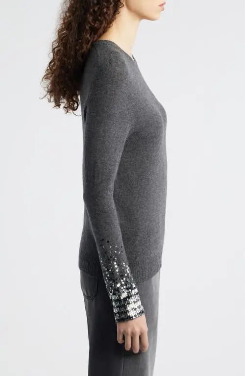 Kobi Halperin Lainey Sequin Cuff Sweater - Grey