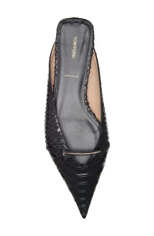 TOM FORD Python Embossed Pointed Toe Mule