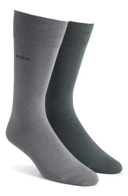 BOSS Assorted Solid Dress Socks 2 Pack - Light/pastel Green