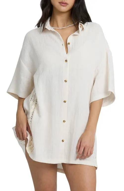 BILLABONG Feelin Fine Cover-up Shirt - White Cap