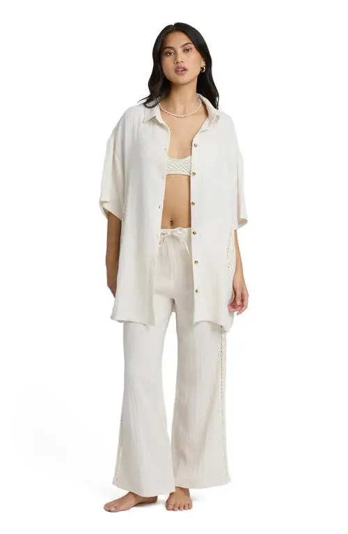 BILLABONG Eyelet Embroidered Cover-up Pants