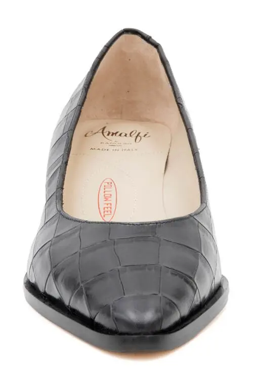 AMALFI BY RANGONI Persiana Pointed Toe Pump - Nero Cocco Bengala