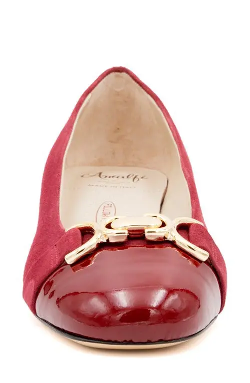 AMALFI BY RANGONI Miele Cap Toe Pump - Cerise Cashmere Cherry Vernice