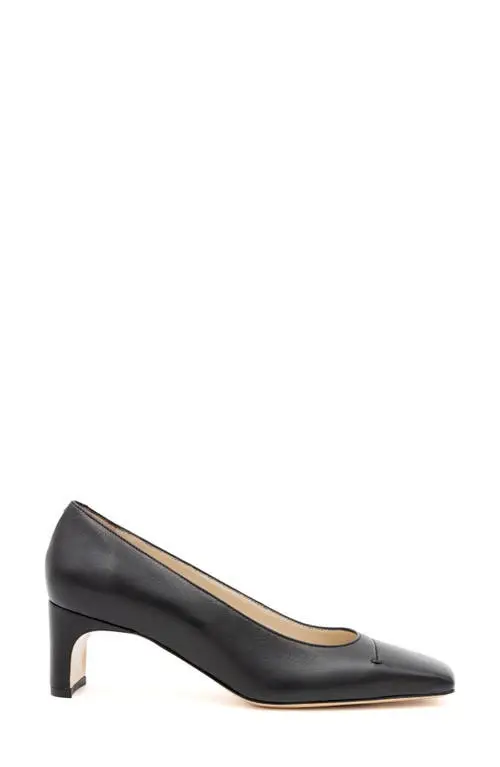 AMALFI BY RANGONI Serapide Leather Cap-toe Pumps - Black Parmasoft