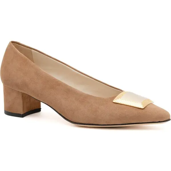 AMALFI BY RANGONI Piramide Pointed Toe Pump - Toasted Cashmere Gold Ornament