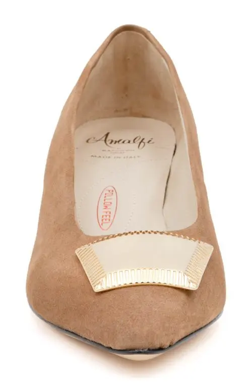 AMALFI BY RANGONI Piramide Pointed Toe Pump - Toasted Cashmere Gold Ornament