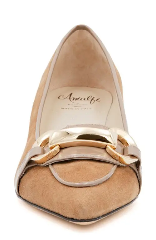 AMALFI BY RANGONI Astarte Pointed-toe Kitten Heel Pumps - Taosted Cashmere