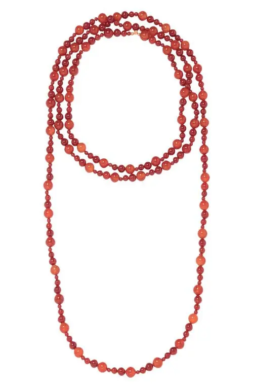 JENNIFER BEHR Veda Semiprecious Bead Necklace - Carnelian