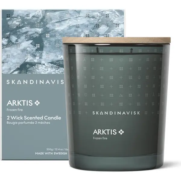 SKANDINAVISK Arktis 2-wick Scented Candle 350g - Icy Blue