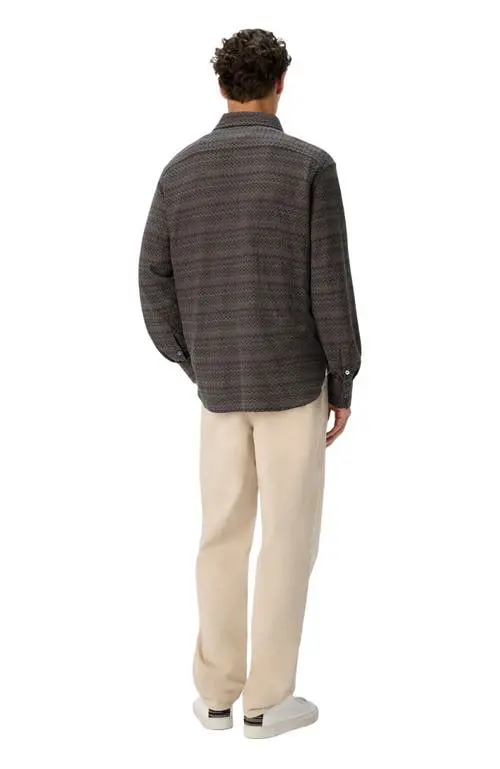 Missoni Long-sleeve Shirt With Micro Zigzag Pattern - Grey