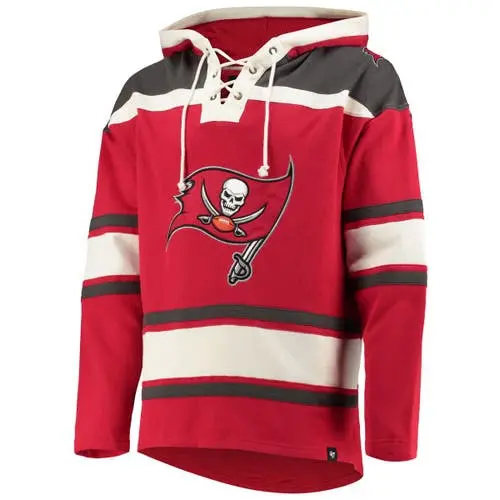 '47 Tampa Bay Buccaneers Lacer V-neck Pullover Hoodie