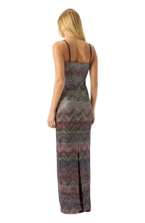 Missoni Bustier Zig Zag Maxi Dress