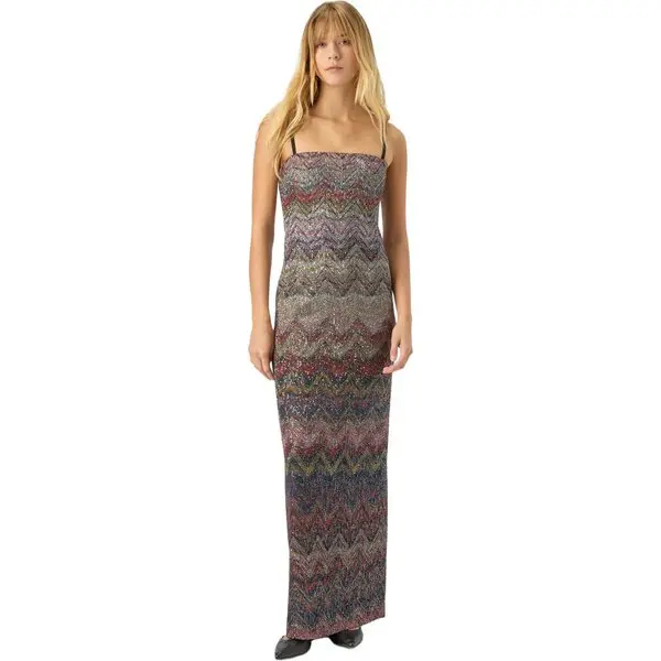 Missoni Bustier Zig Zag Maxi Dress - Multicoloured