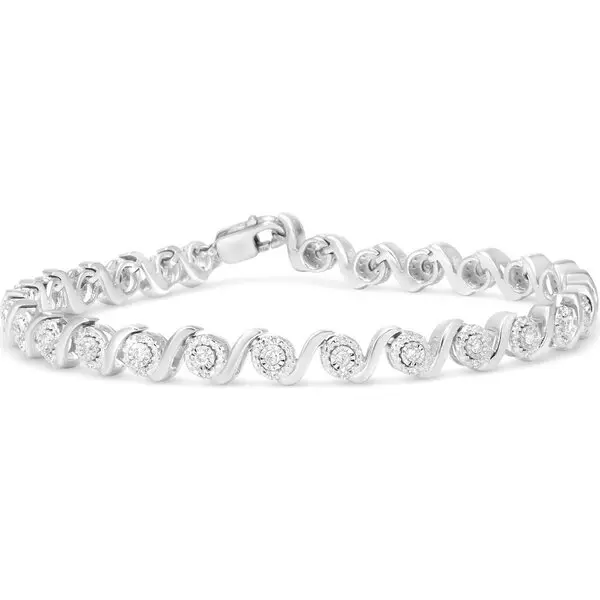 HAUS OF BRILLIANCE 1/2cttw Round Diamond S-link Bracelet - White