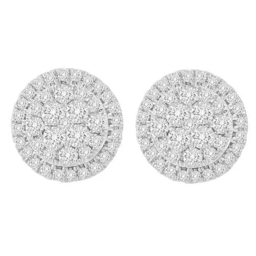 HAUS OF BRILLIANCE 10k Gold 1.5 Cttw Round Cut Diamond Stud Earrings - Yellow