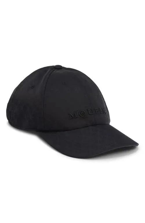 Alexander McQueen Skull Jacquard Baseball Cap - Black