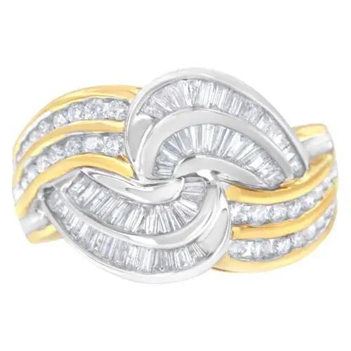 HAUS OF BRILLIANCE 10kt Two-toned Gold 1.0 Cttw Diamond Ring - Yellow