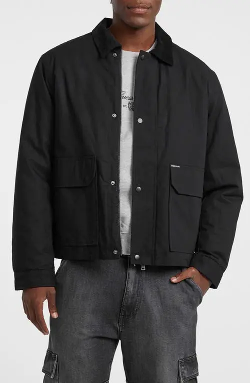 Guess Cotton Canvas Workwear Jacket - Black