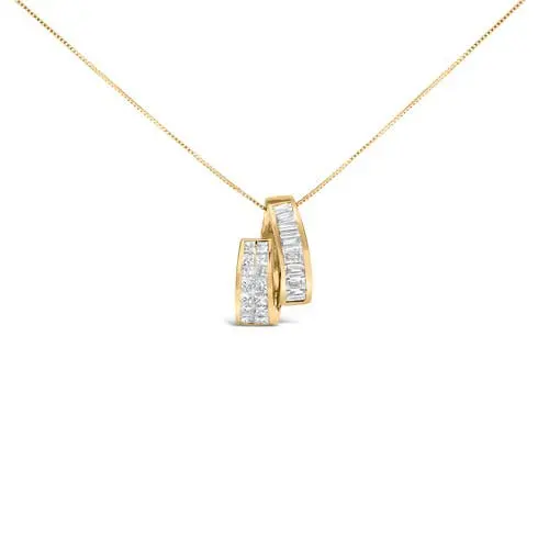 HAUS OF BRILLIANCE 14k Gold 1 5/8 Cttw Diamond Fashion Pendant Necklace - Yellow