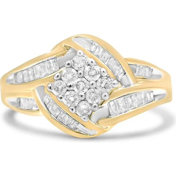 HAUS OF BRILLIANCE 10k And White Gold 3/4 Cttw Diamond Ring - Yellow