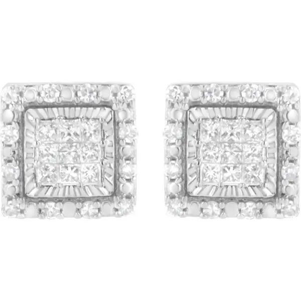 HAUS OF BRILLIANCE 10k Gold 1/2 Ct Diamond Stud Earrings - White