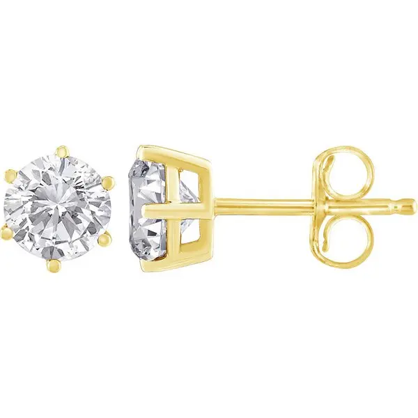 HAUS OF BRILLIANCE 18k Gold 1-1/2 Ct Diamond Stud Earrings - Yellow