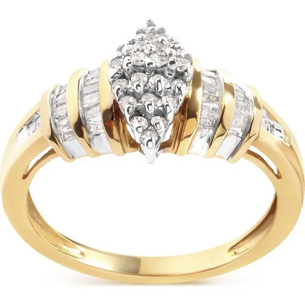 HAUS OF BRILLIANCE 10k Gold 1/2cttw Diamond Fashion Ring - Yellow