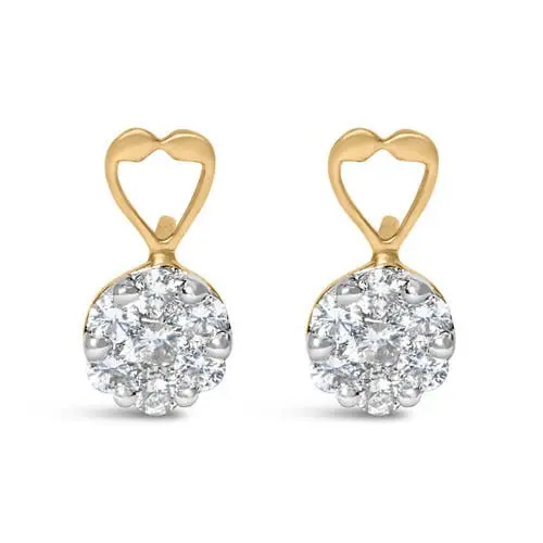 HAUS OF BRILLIANCE 14k Gold 1.14ctw Round Diamond Stud Earrings - Yellow