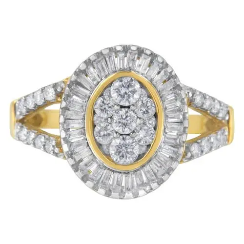 HAUS OF BRILLIANCE 10kt Gold 1.0 Cttw Diamond Cocktail Ring - Yellow