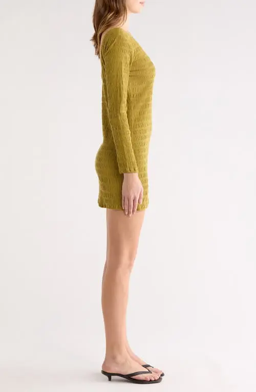 BILLABONG Dream Life Long Sleeve Pucker Knit Minidress
