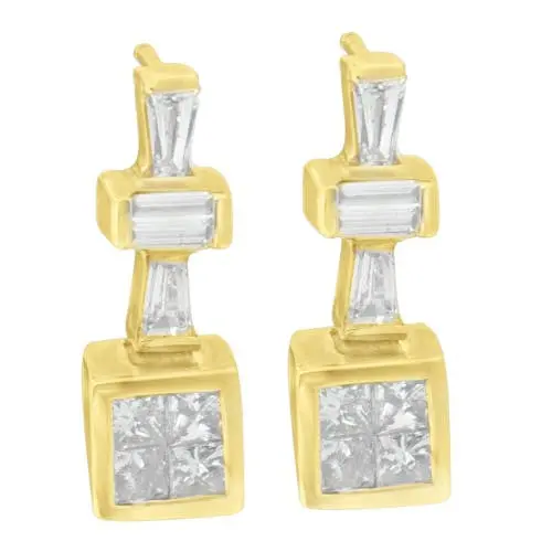 HAUS OF BRILLIANCE 14k Gold 1 1/3 Cttw Diamond Earrings - Yellow