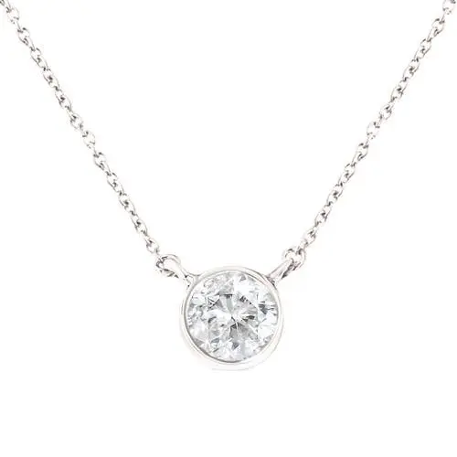 HAUS OF BRILLIANCE 1/2cttw Diamond Bezel Pendant Necklace - White