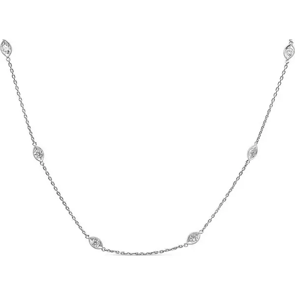 HAUS OF BRILLIANCE 14k Gold 1.00 Cttw Diamond Collar Necklace - White