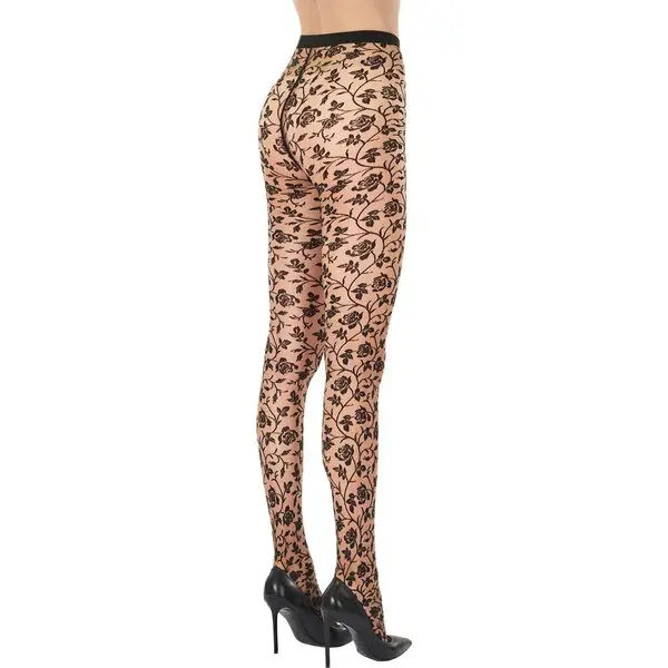 Wolford Rose Tights - Fairly Light/black