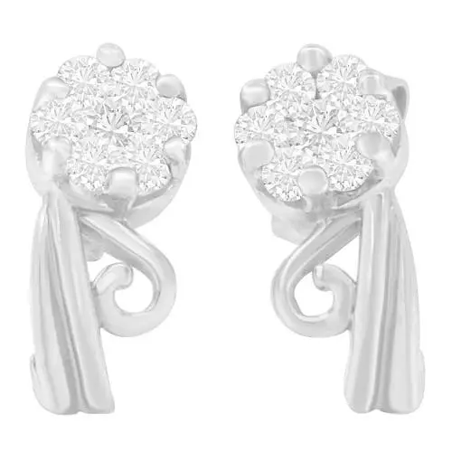 HAUS OF BRILLIANCE 14k Gold 1/2 Ct Round Diamond Stud Earrings - White