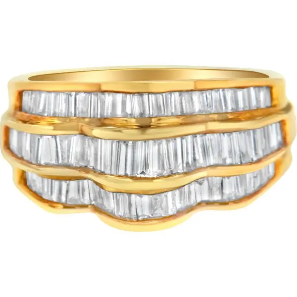 HAUS OF BRILLIANCE 14kt Gold 1 1/4 Cttw Diamond Band Ring - Yellow