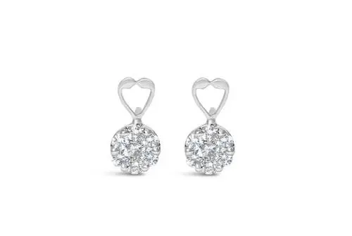 HAUS OF BRILLIANCE 14k Gold 1 1/4 Cttw Diamond Earrings - White
