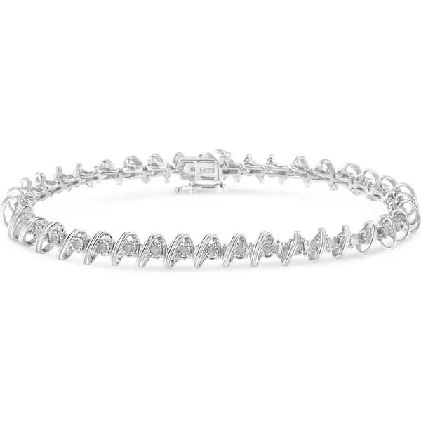 HAUS OF BRILLIANCE Silver 1/2cttw Diamond Tennis Bracelet - White