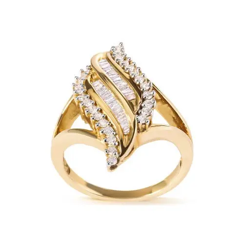 HAUS OF BRILLIANCE 10k Gold 1/2cttw Diamond Cocktail Ring - Yellow