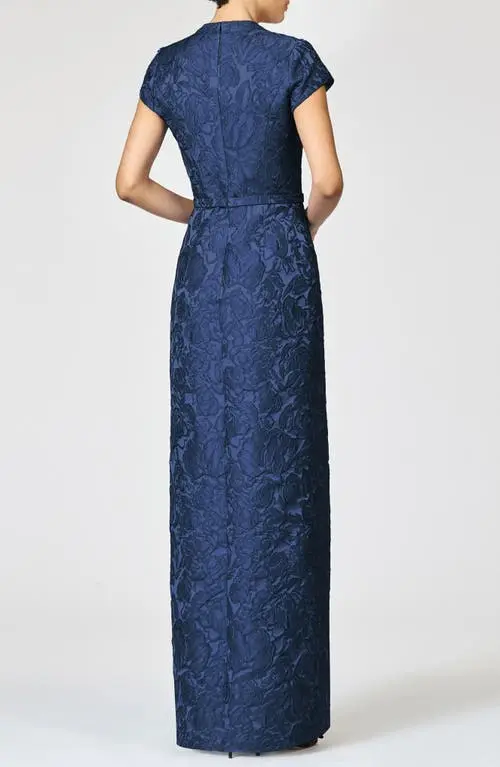 Sachin & Babi Lynn Floral Cloqué Gown