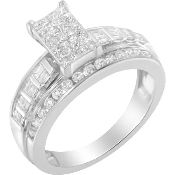 HAUS OF BRILLIANCE 10kt Gold 1.0 Cttw Diamond Composite Ring - White