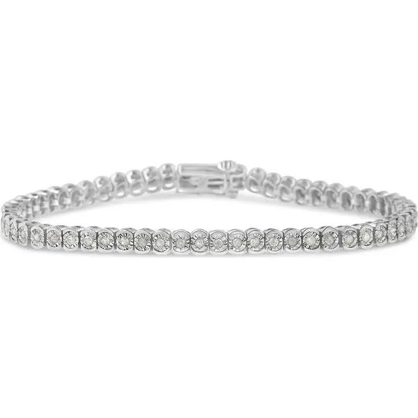 HAUS OF BRILLIANCE 1.0 Cttw Diamond Miracle-set Tennis Bracelet - White
