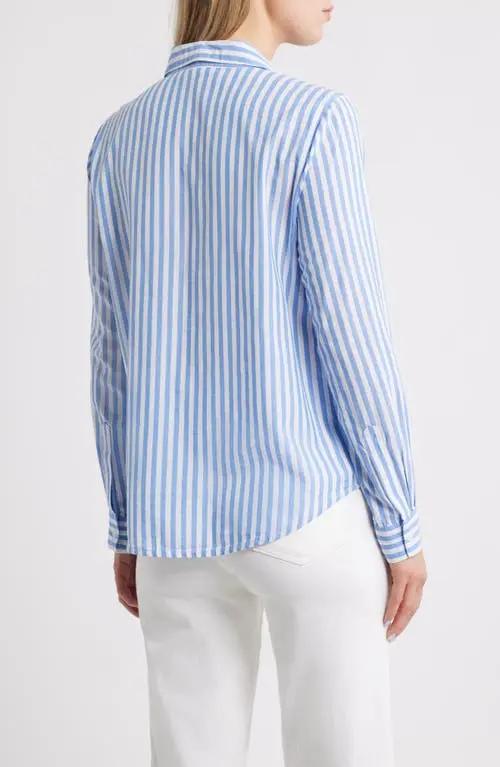 BEACHLUNCHLOUNGE Annalisa Stripe Shirt - Jet Stream