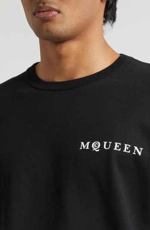 Alexander McQueen Oversize Logo Graphic T-shirt - Black/white